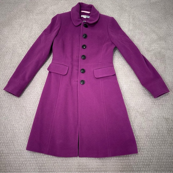 Boden | Jackets & Coats | Boden Wool Blend Coat Purple Womens Us 4 Uk 8 ...